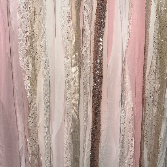 Other | Brand New Blush Gold And Champagne Gold Ribbon Backdrop | Poshmark
